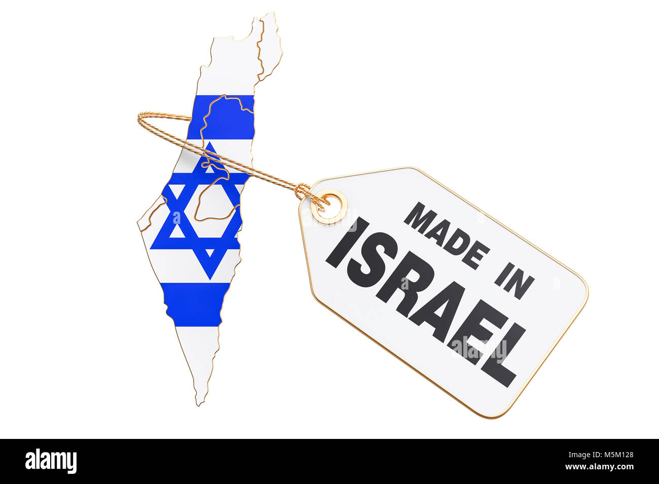 Made in Israel concept, 3D rendering isolated on white background Stock ...