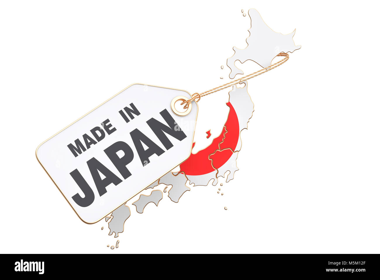Made in Japan concept, 3D rendering isolated on white background Stock ...