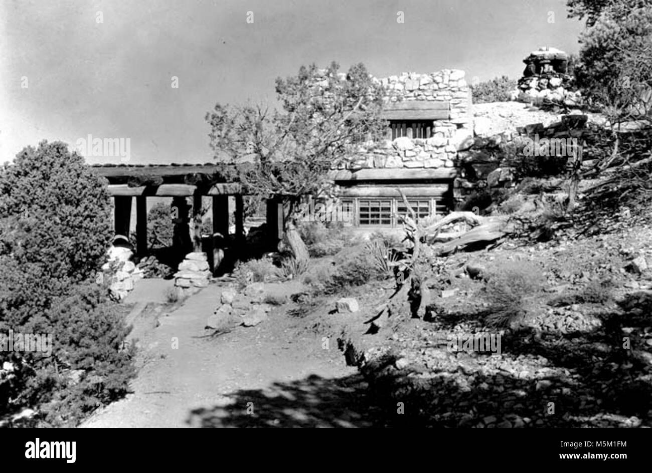 Grand Canyon Historic- Hermits Rest . Sw exposure of hermits rest ...