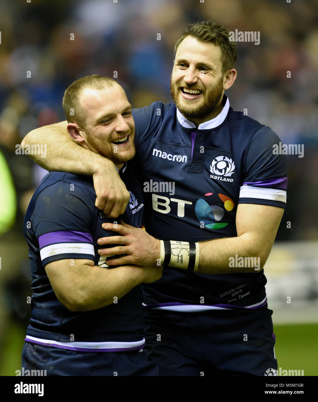 Scotland's Nick Grigg and Scotland's Tommy Seymour celebrate after the ...