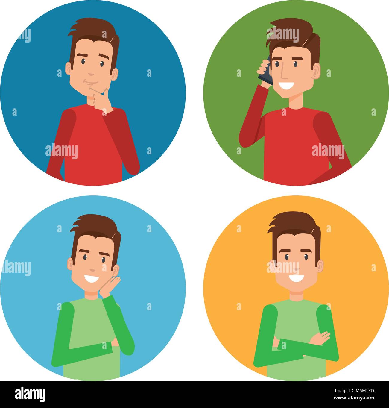 Young group student friends Stock Vector Images - Alamy