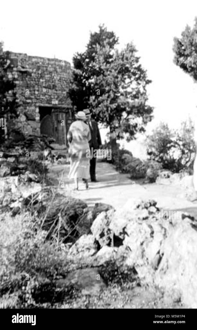 Grand Canyon Historic Mary Colter in Front of Desert . MARY COLTER & W ...