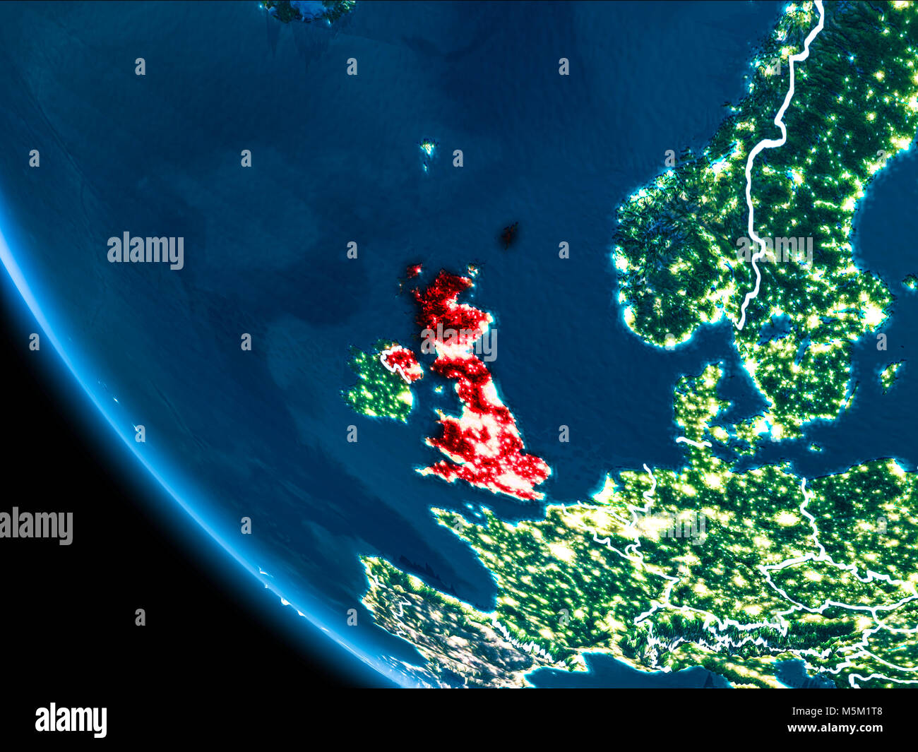 Earth from space night britain hi-res stock photography and images - Alamy