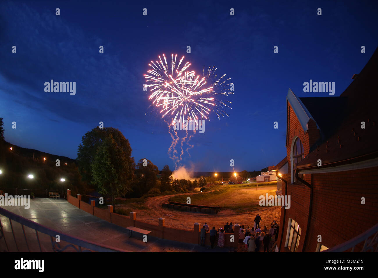 Fireworks at wedding night Stock Photo - Alamy