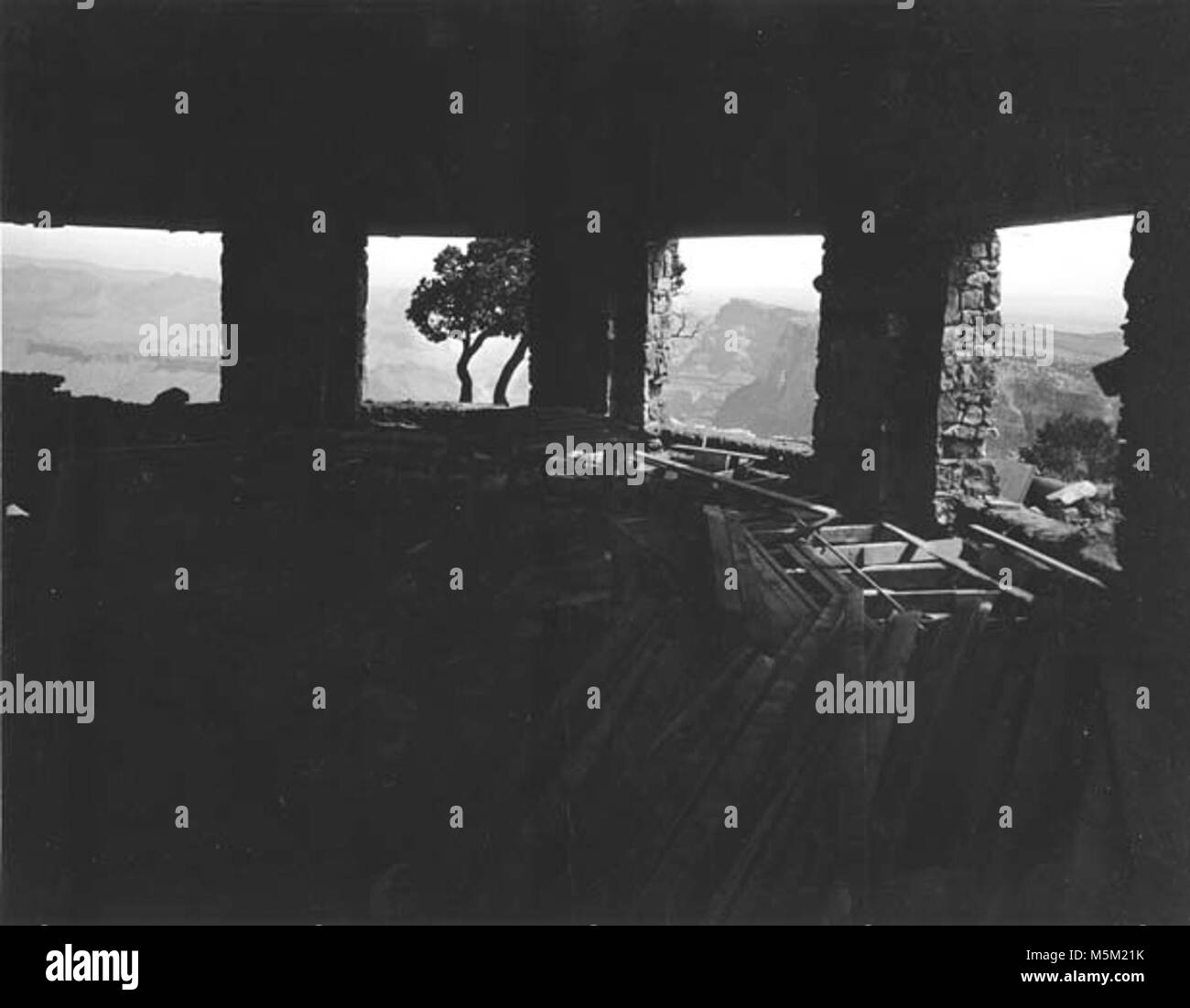 Grand Canyon Historic- Desert View Watchtower Interior Construction c ...