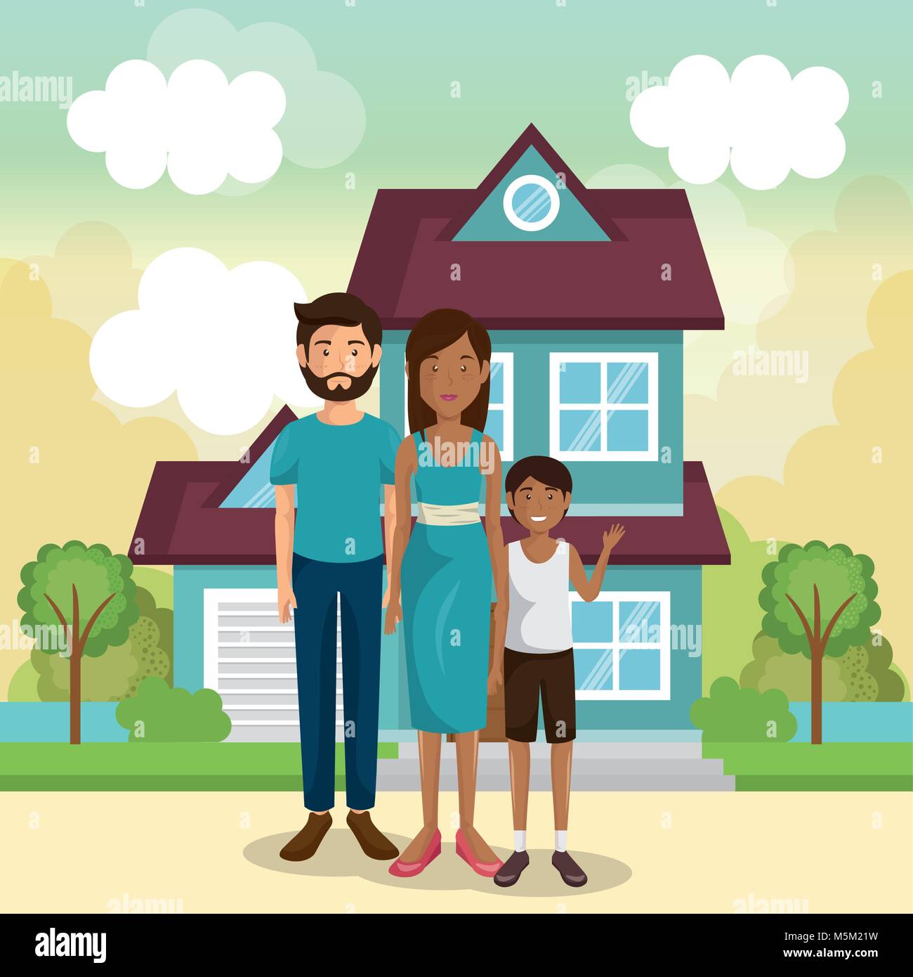 Man outside old house Stock Vector Images - Alamy