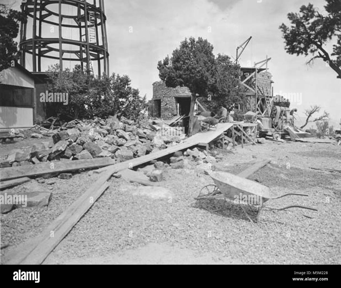 Grand Canyon Historic- Desert View Watchtower Construction c ...
