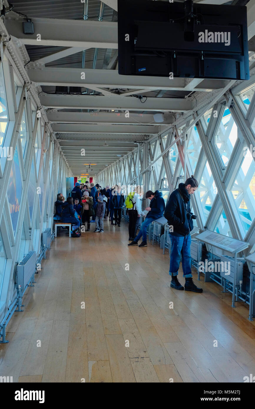 Interior Glass Walkway, Tower Bridge, London, United Kingdom Stock ...