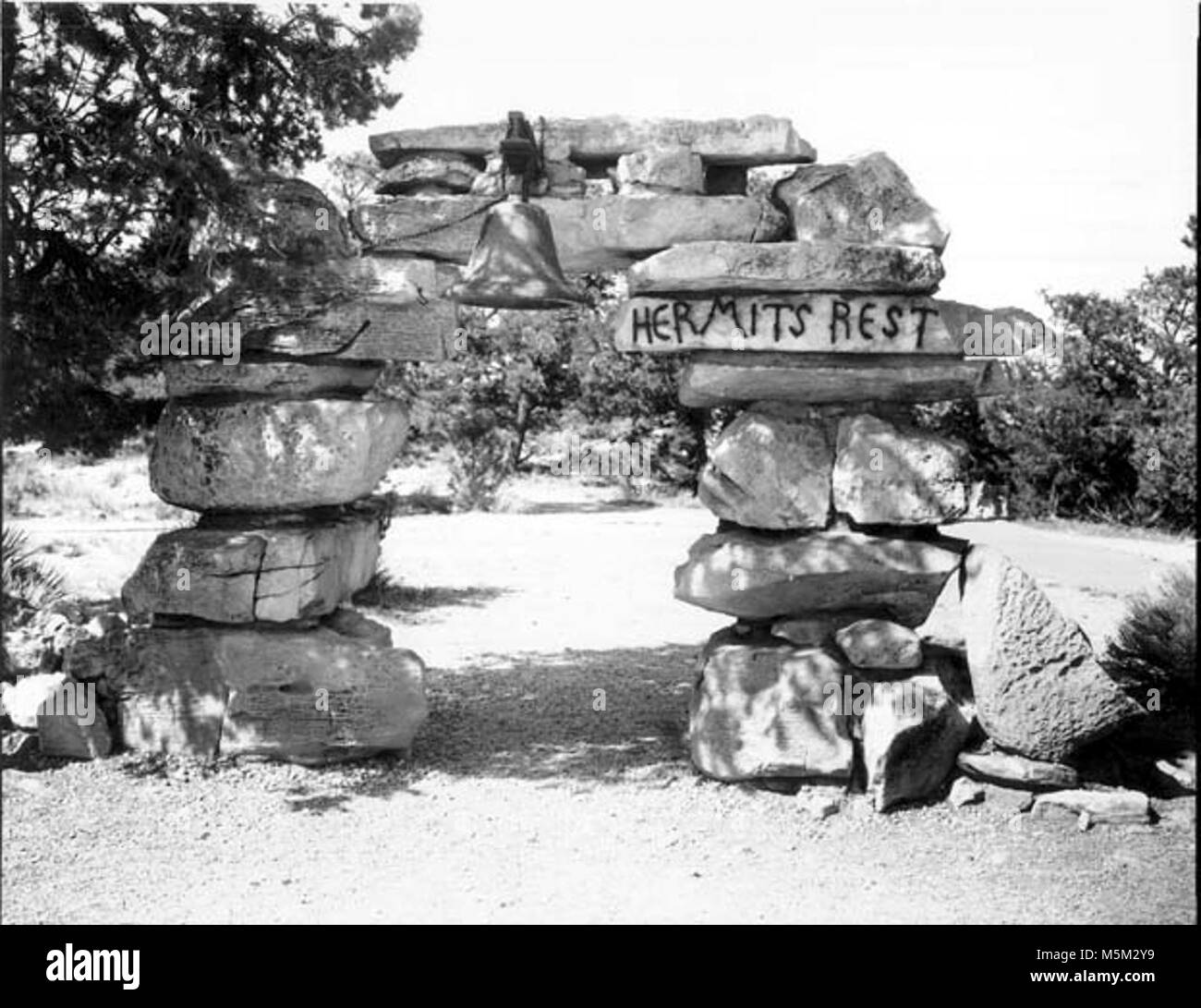 Grand Canyon Historic- Hermits Rest Bell Arch . FRONT OF HERMITS REST ...