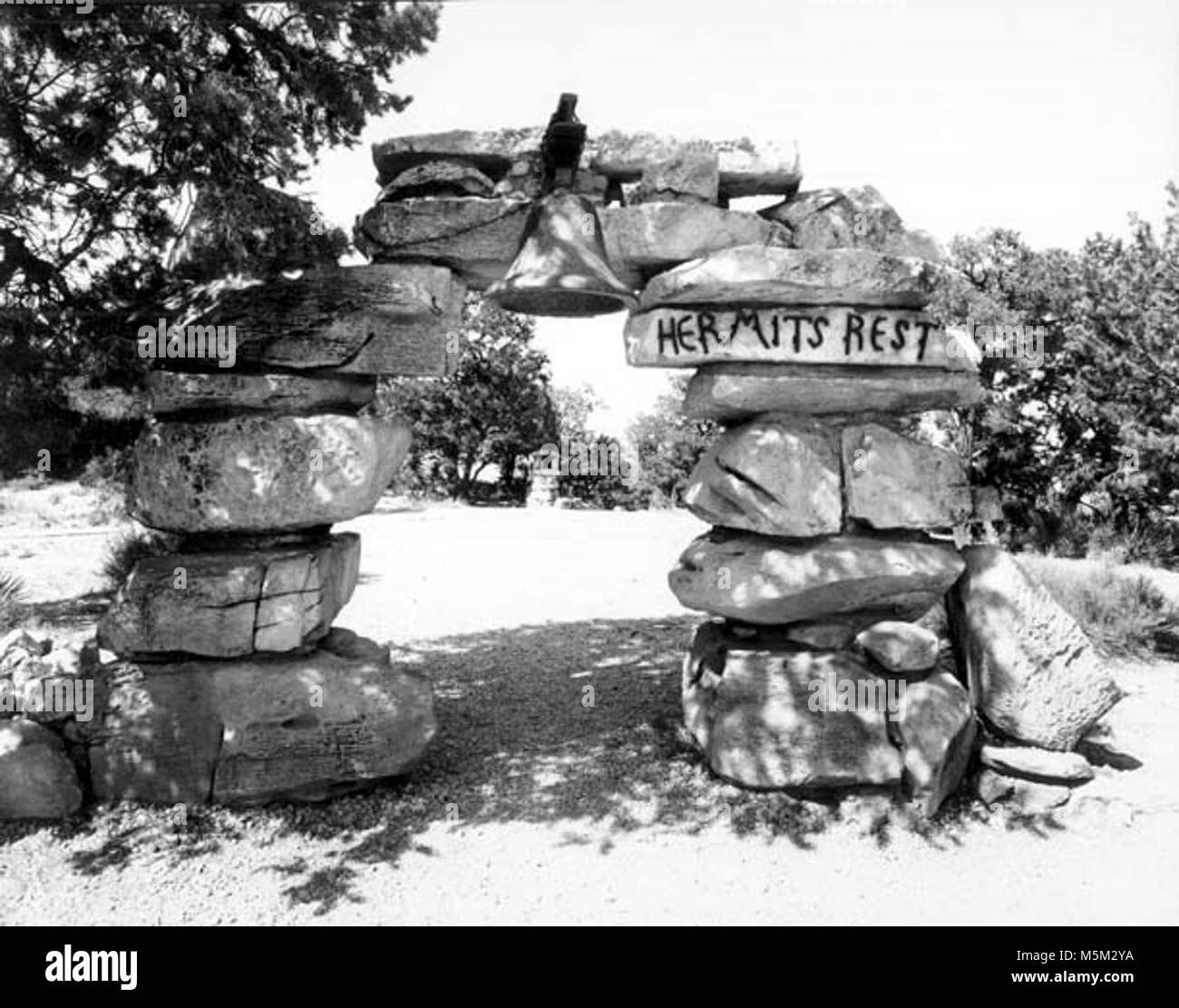 Grand Canyon Historic- Hermits Rest Bell Arch . FRONT OF HERMITS REST ...