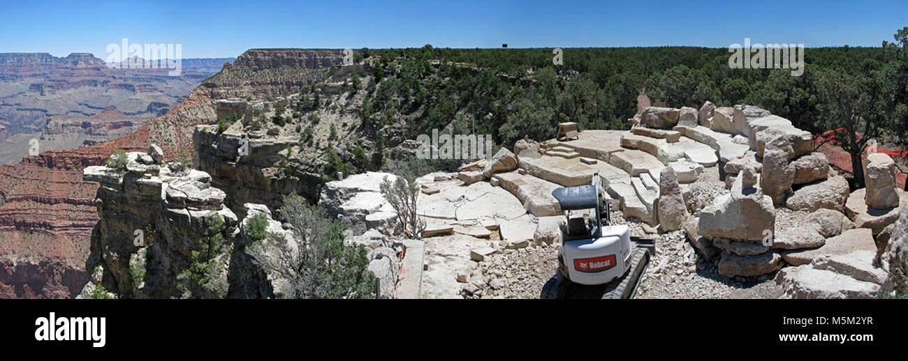 Grand CanyonMather Amphitheatre Construction . View to the east of the ...