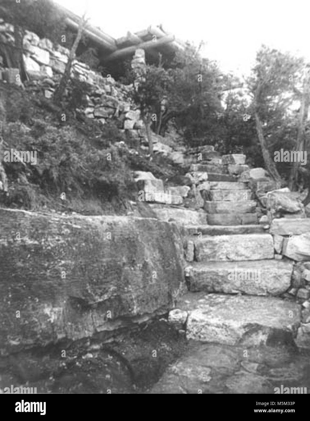 Grand Canyon Historic- Hermits Rest Overlook Stairs c . Stone steps ...