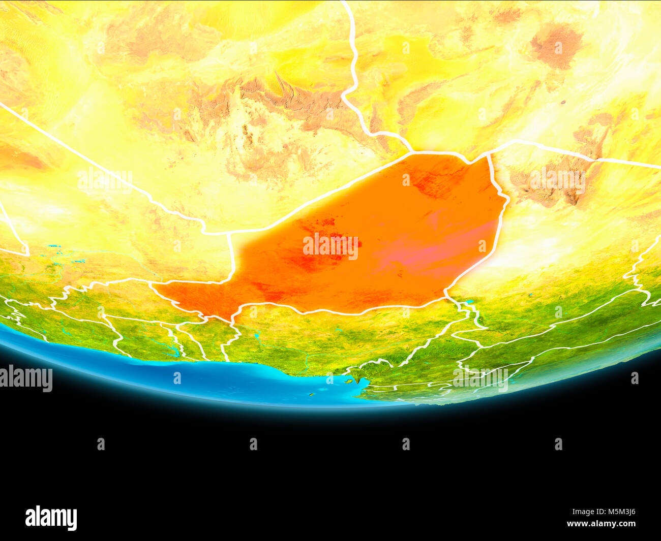 Satellite image of niger hi-res stock photography and images - Alamy