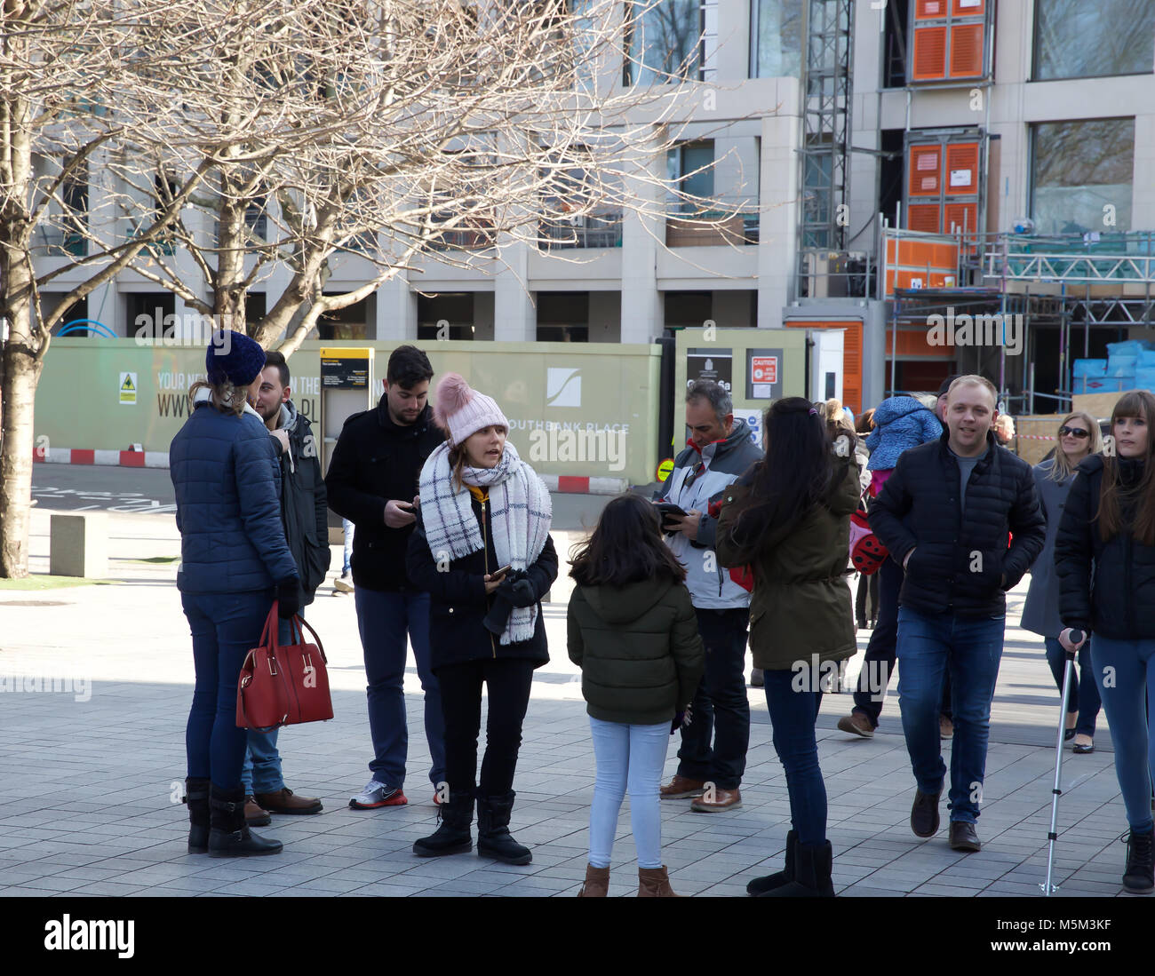 London,UK,24th February 2018,Large queues form for the London Eye as ...