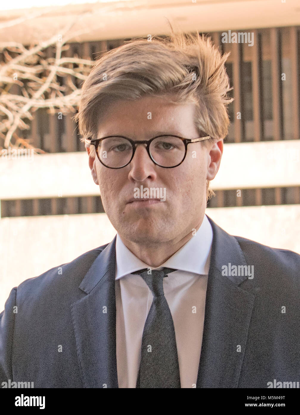 Washington, USA. 20th Feb, 2018. Attorney Alex Van Der Zwaan arrives in ...