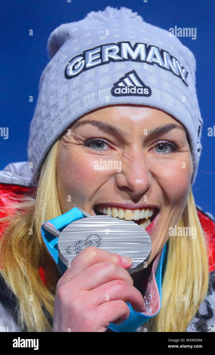Pyeongchang, South Korea. 24th Feb, 2018. Germany's Selina Joerg wins ...