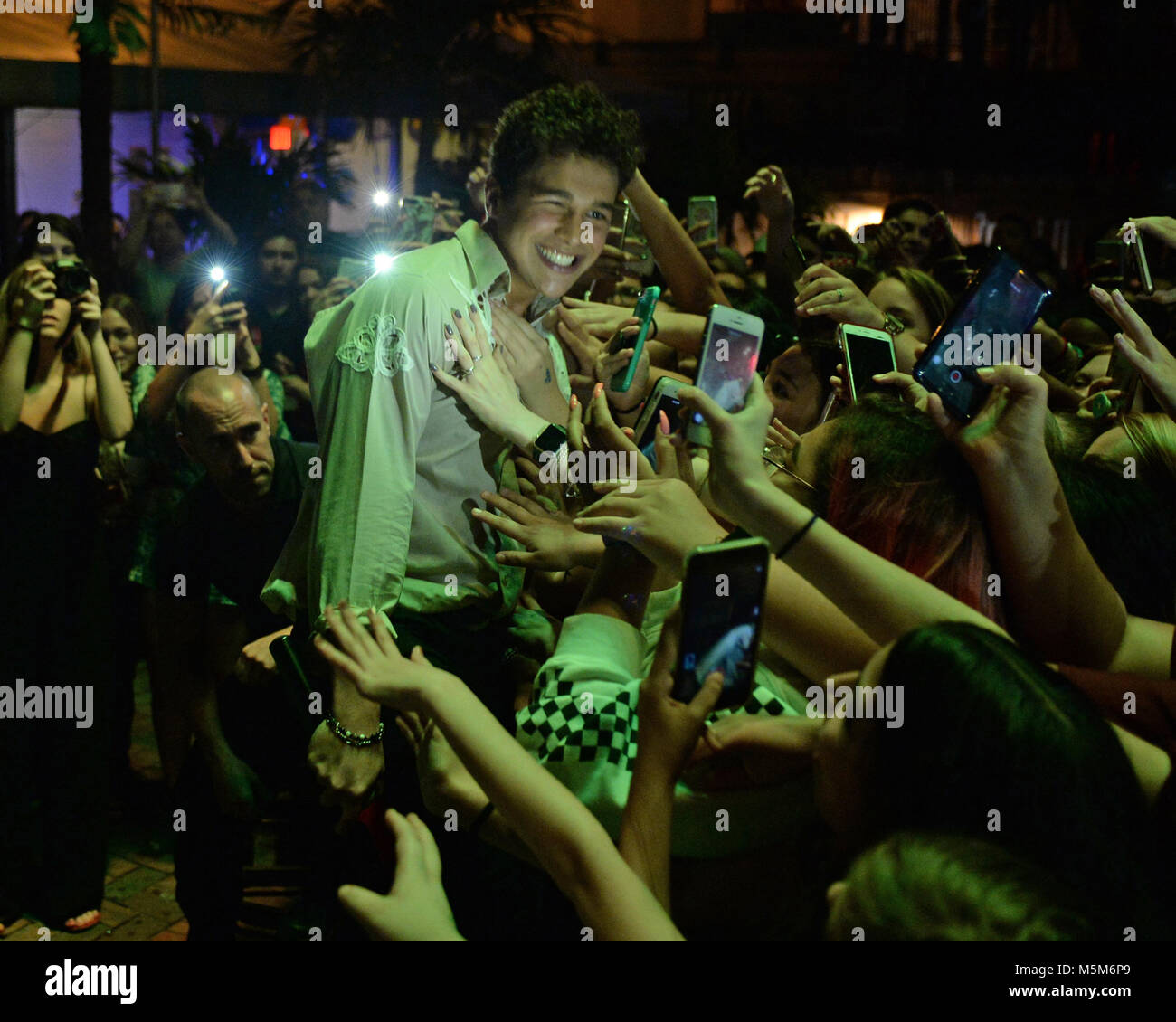 Fort Lauderdale FL, USA. 23rd Feb, 2018. Austin Mahone performs during ...