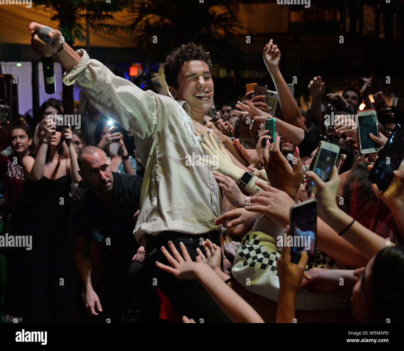 Fort Lauderdale FL, USA. 23rd Feb, 2018. Austin Mahone performs during ...