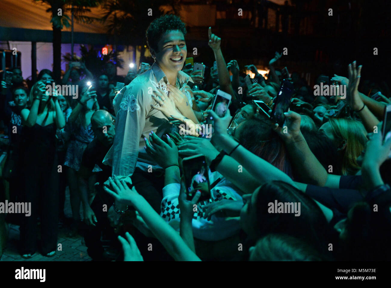 Fort Lauderdale FL, USA. 23rd Feb, 2018. Austin Mahone performs during ...
