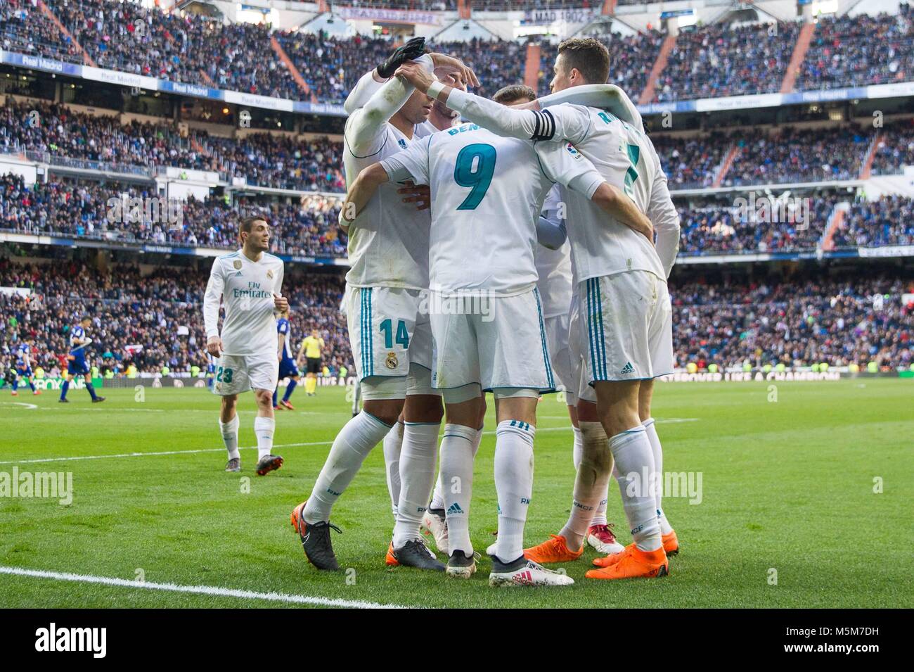 Real MadridÂ´s Portuguese forward Cristiano Ronaldo celebrating after ...