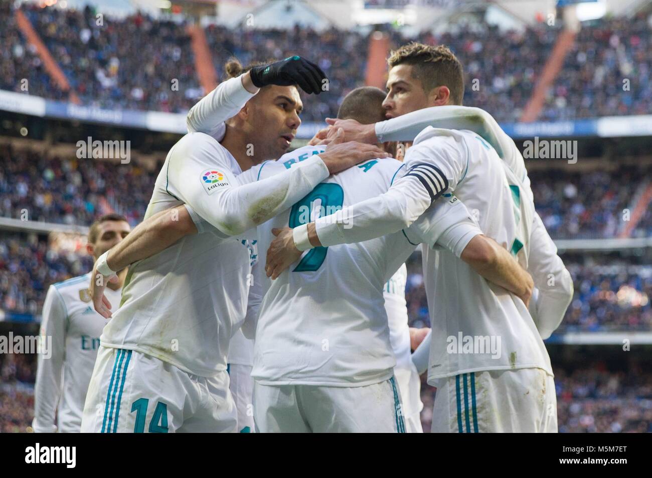 Real MadridÂ´s Portuguese forward Cristiano Ronaldo celebrating after ...