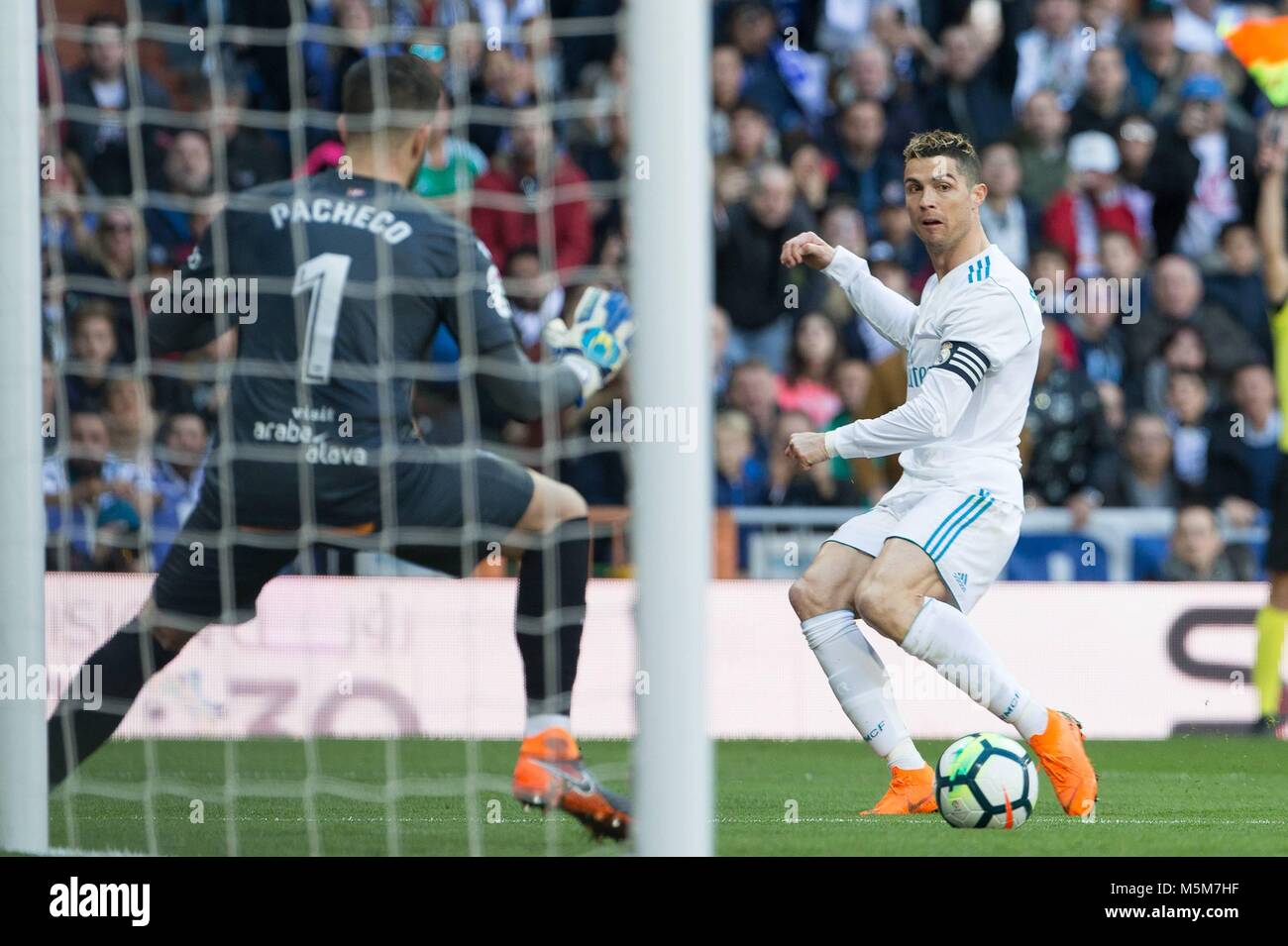 Real MadridÂ´s Portuguese forward Cristiano Ronaldo during La Liga ...