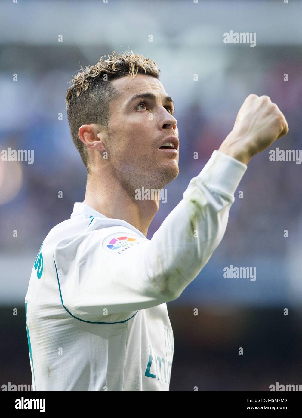Real MadridÂ´s Portuguese forward Cristiano Ronaldo celebrating after ...