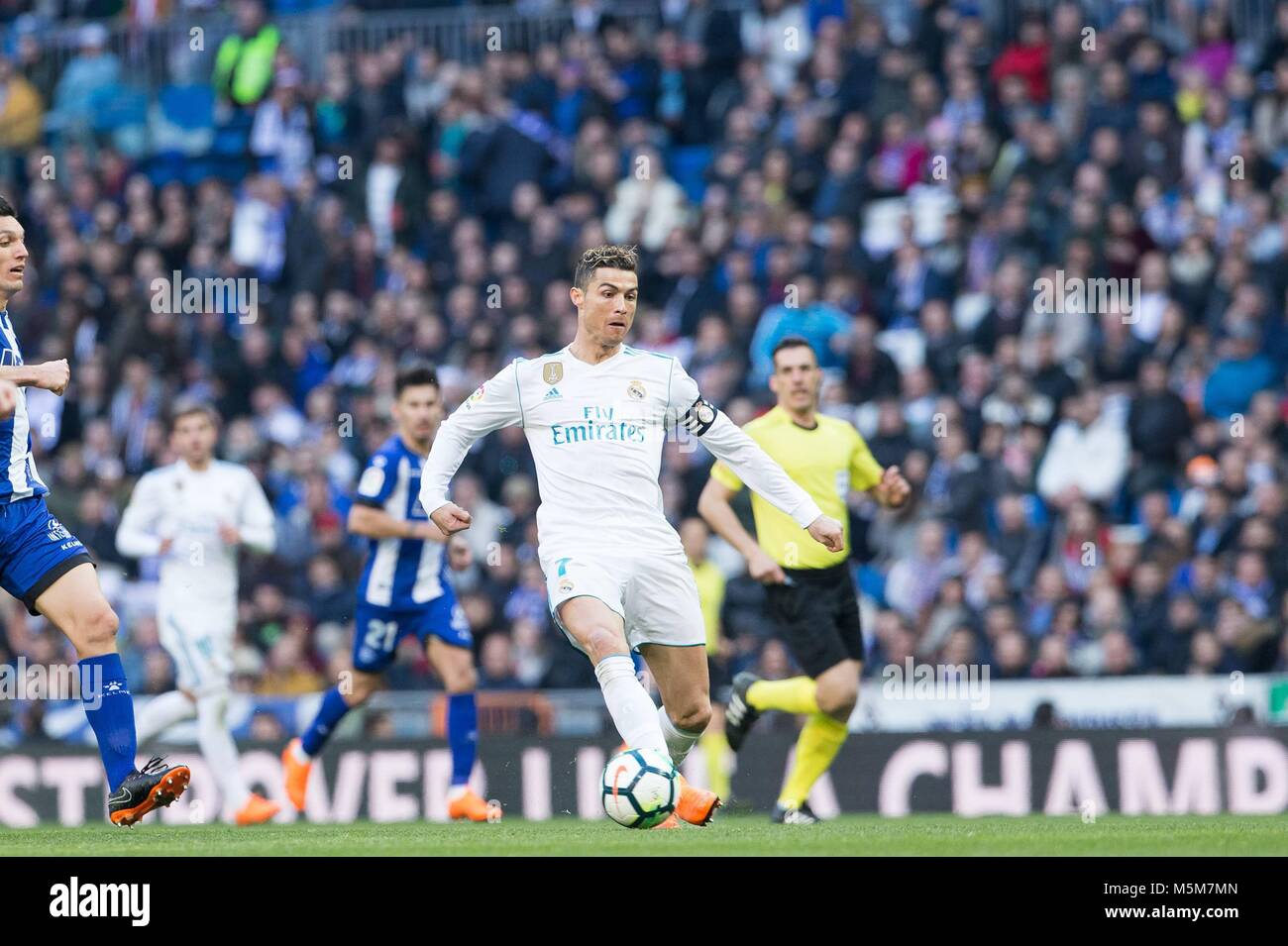 Real MadridÂ´s Portuguese forward Cristiano Ronaldo during La Liga ...