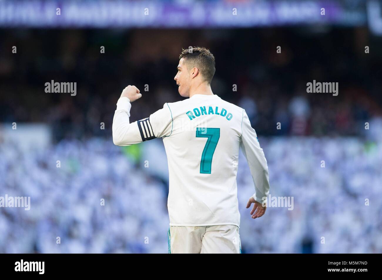 Real MadridÂ´s Portuguese forward Cristiano Ronaldo celebrating after ...