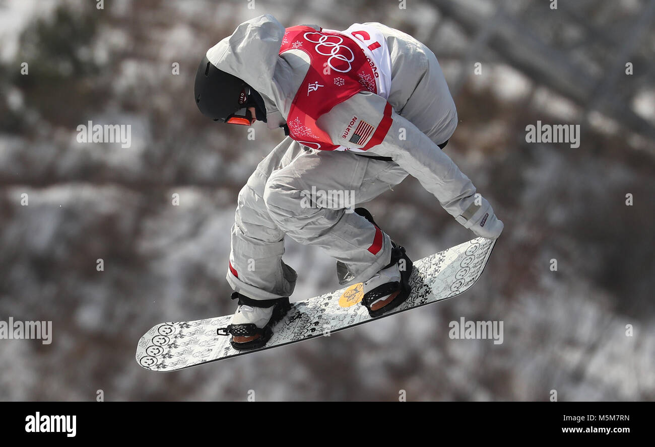 Pyeongchang, South Korea. 24th Feb, 2018. Kyle Mack from USA performs a ...
