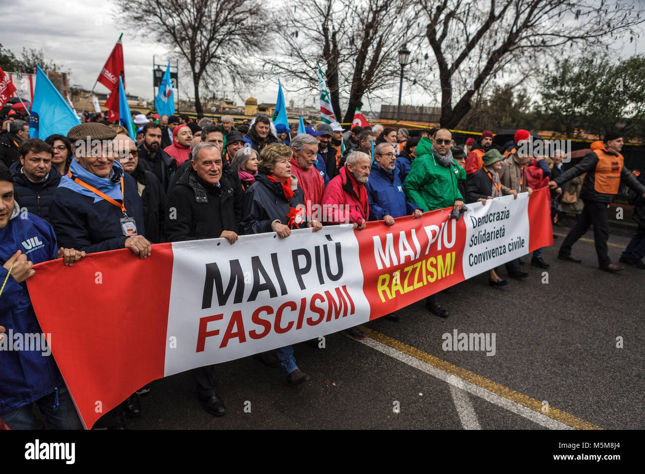 Anti fascist demonstration in rome italy hi-res stock photography and ...