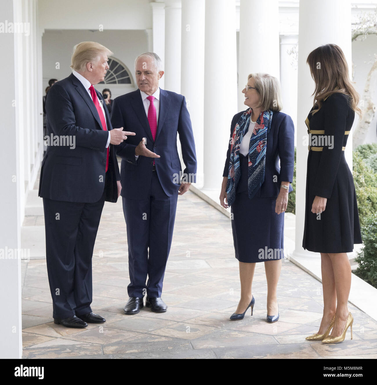 President Donald J. Trump and First Lady Melania Trump welcome ...