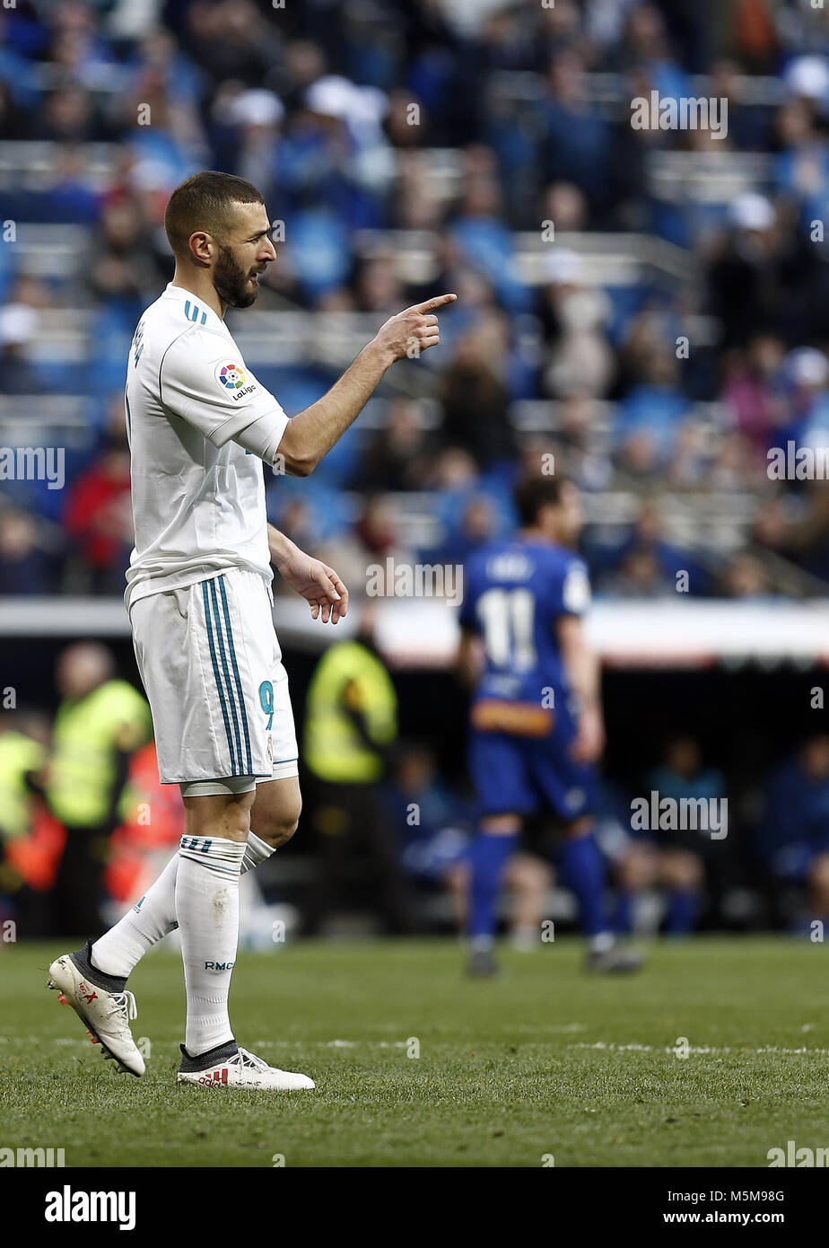 Barcelona, Spain. 24th Feb, 2018. Karim Benzema (Real Madrid ...