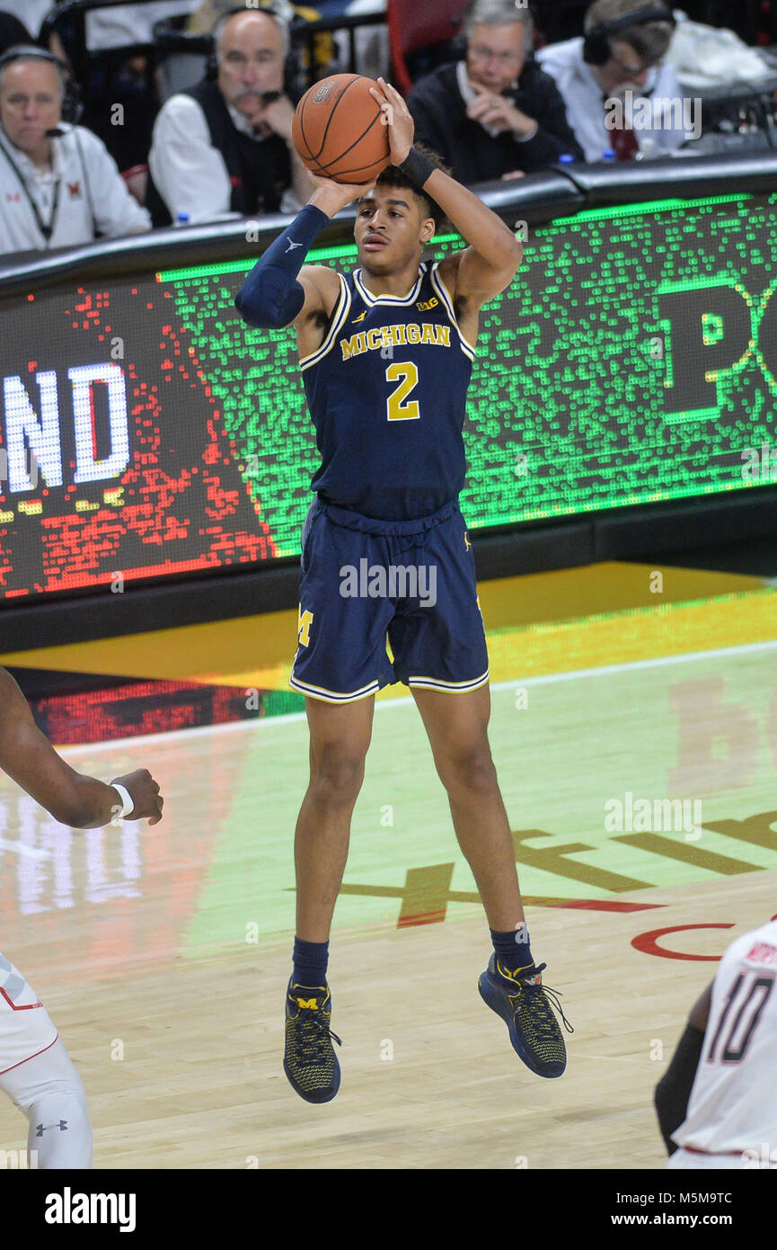 February 24, 2018 - College Park, Maryland, U.S - JORDAN POOLE (2 ...