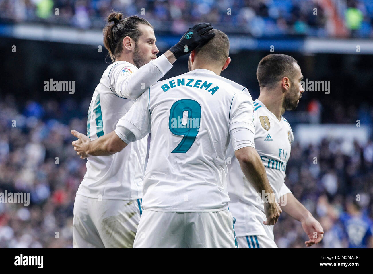 Gareth bale celebrates real madrid hi-res stock photography and images ...