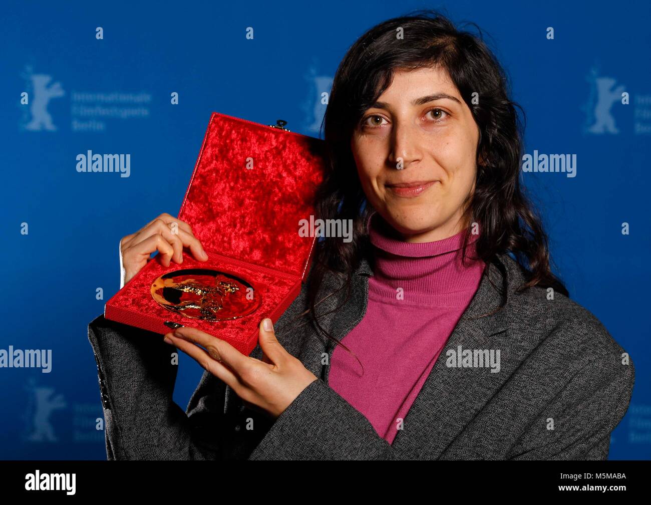 Berlin, Germany. 24th Feb, 2018. Director Ines Moldavsky holds the ...