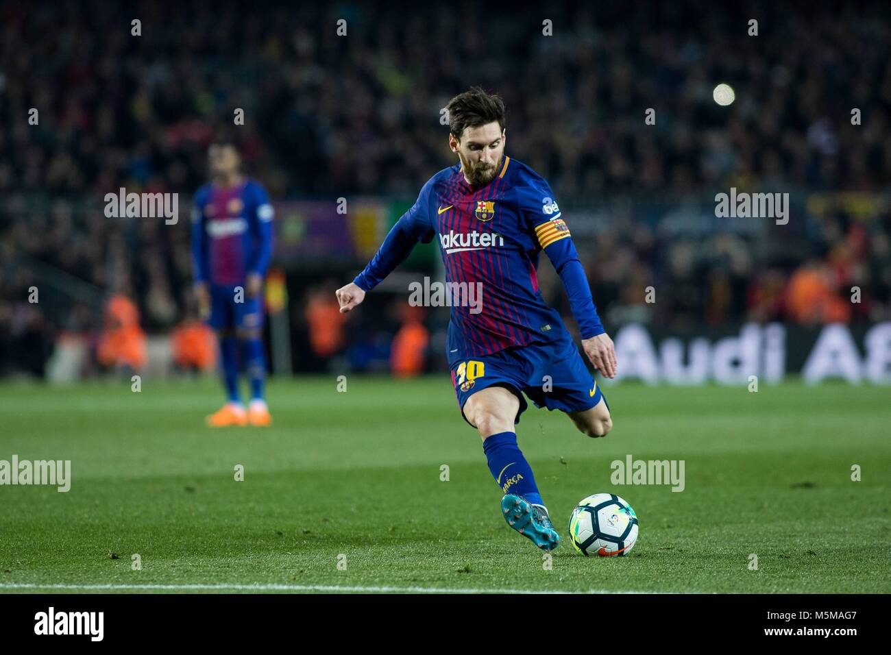 BARCELONA, SPAIN - FEBRUARY 24: Leo Messi from Argentina of FC ...