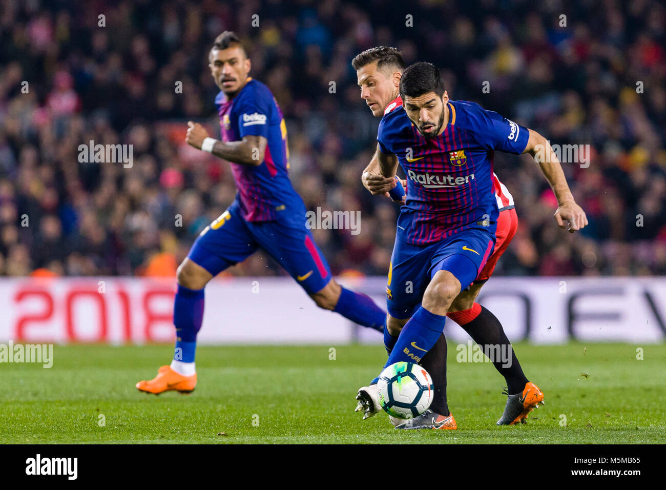 Barcelona, Spain. 24th Feb, 2018. FC Barcelona forward Luis Suarez (9 ...