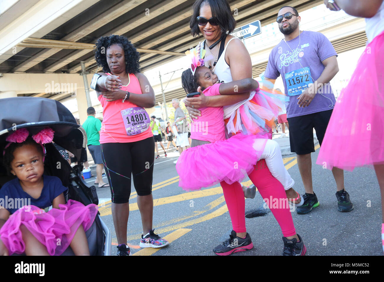 Florida, USA. 24th Feb, 2018. EVE EDELHEIT | Times.Angela Hawkins hugs ...