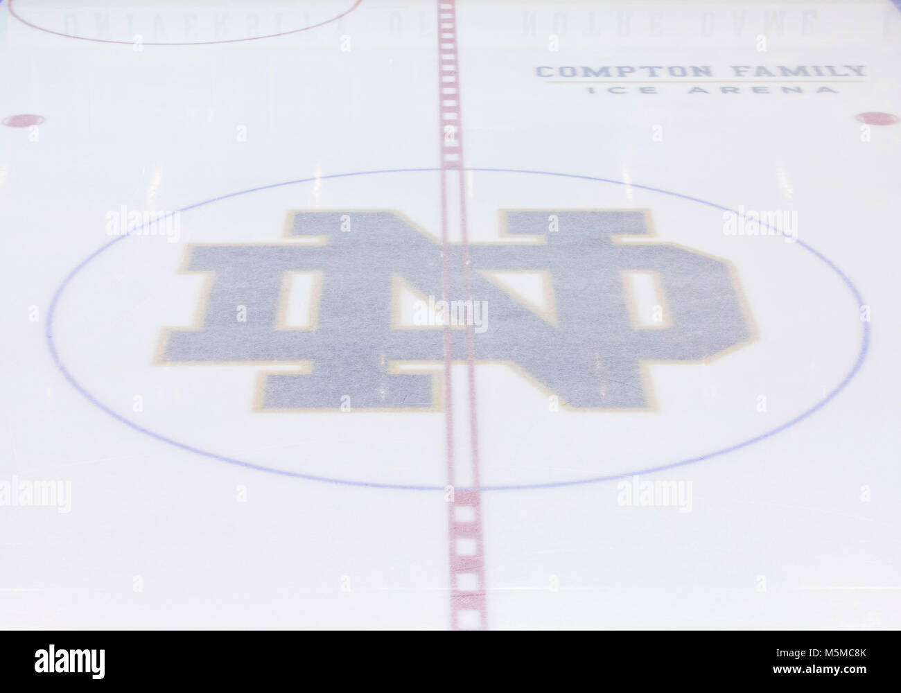 South Bend, Indiana, USA. 24th Feb, 2018. A general view of center ice ...