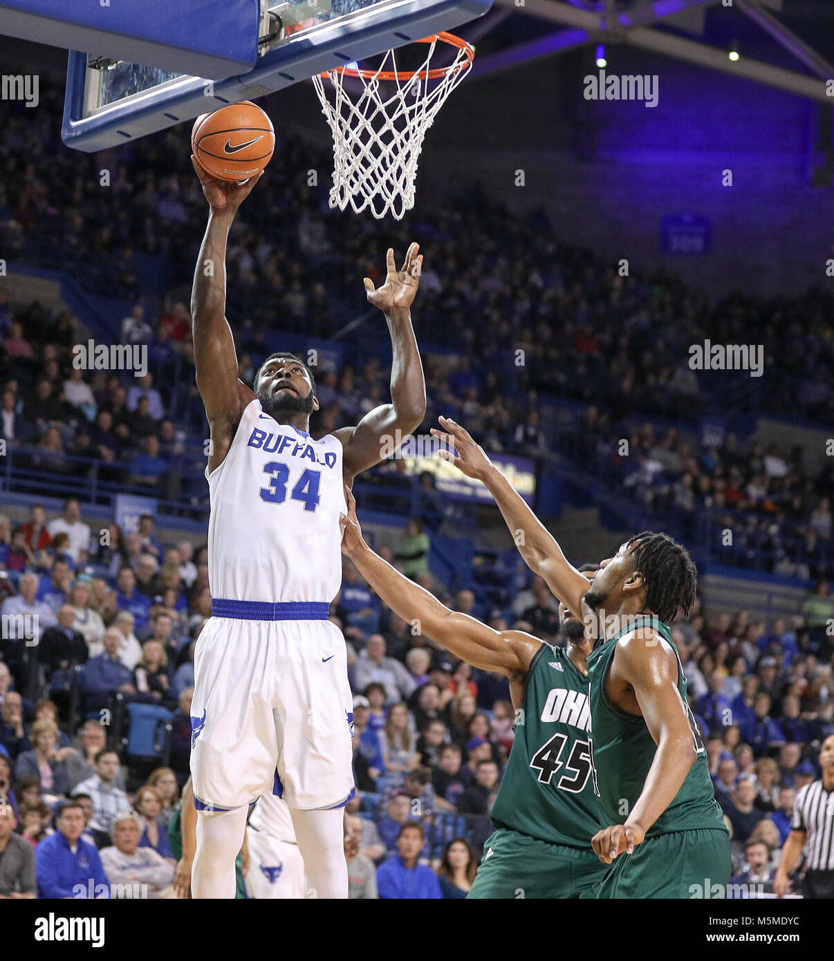 February 24, 2018: Buffalo Bulls forward Ikenna Smart (34) shoots the ...