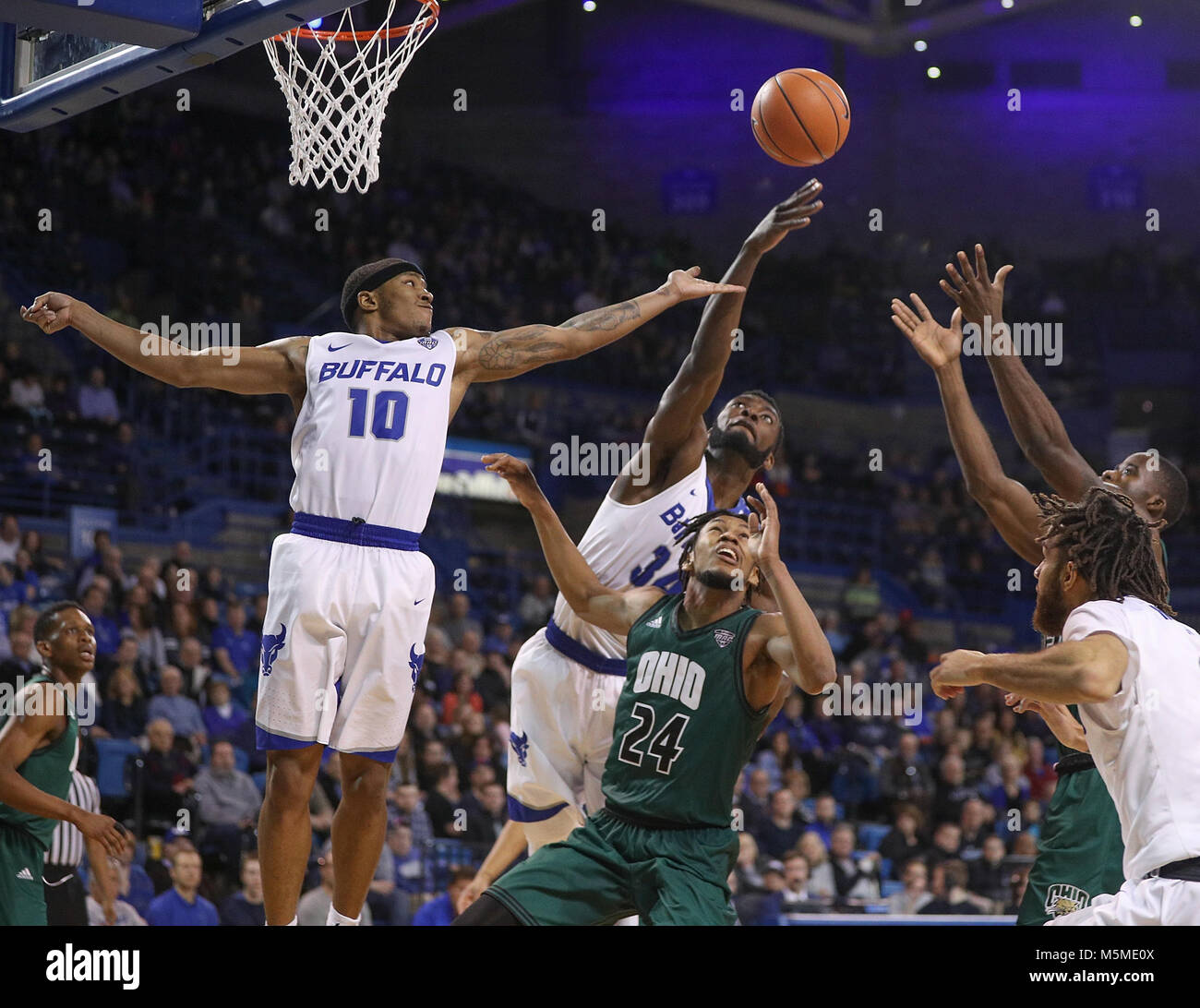 February 24, 2018:Buffalo Bulls guard Wes Clark (10) and forward Ikenna ...