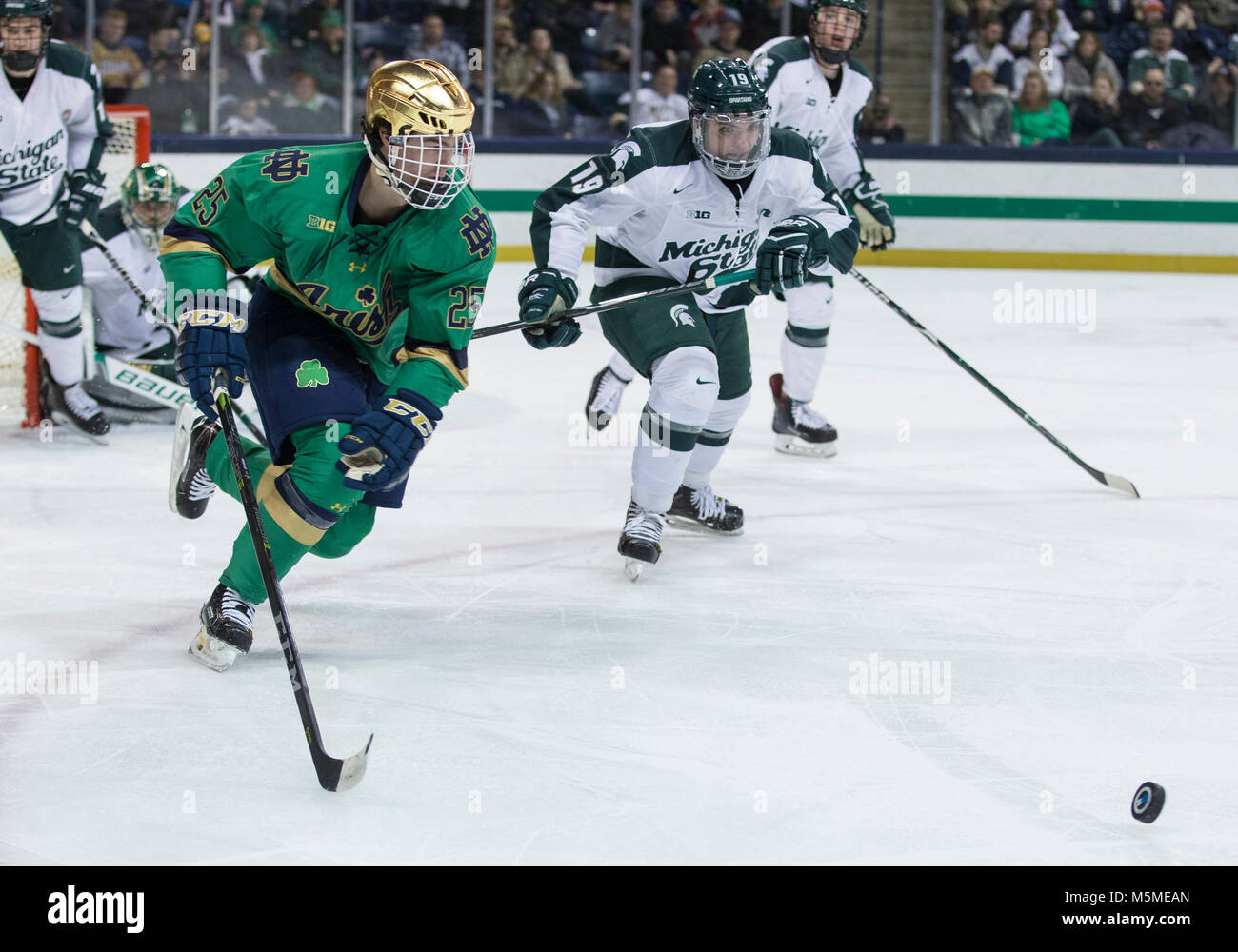 February 24, 2018: nsh25 and Michigan State forward David Keefer (19 ...