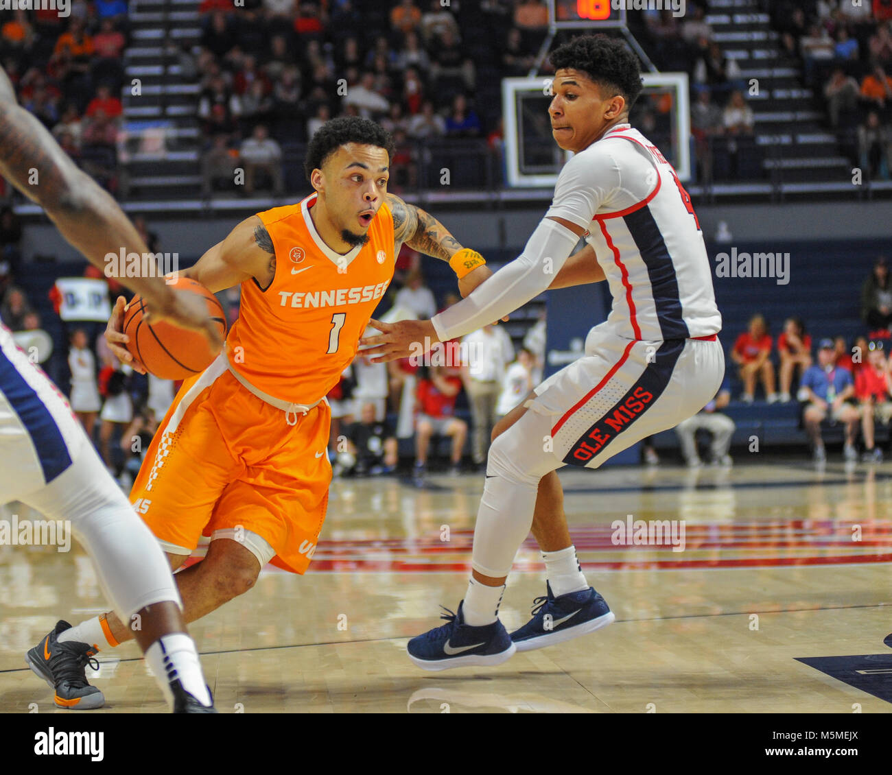 February 24, 2018; Oxford, MS, USA; Tennessee guard, Lamonte Turner (1 ...