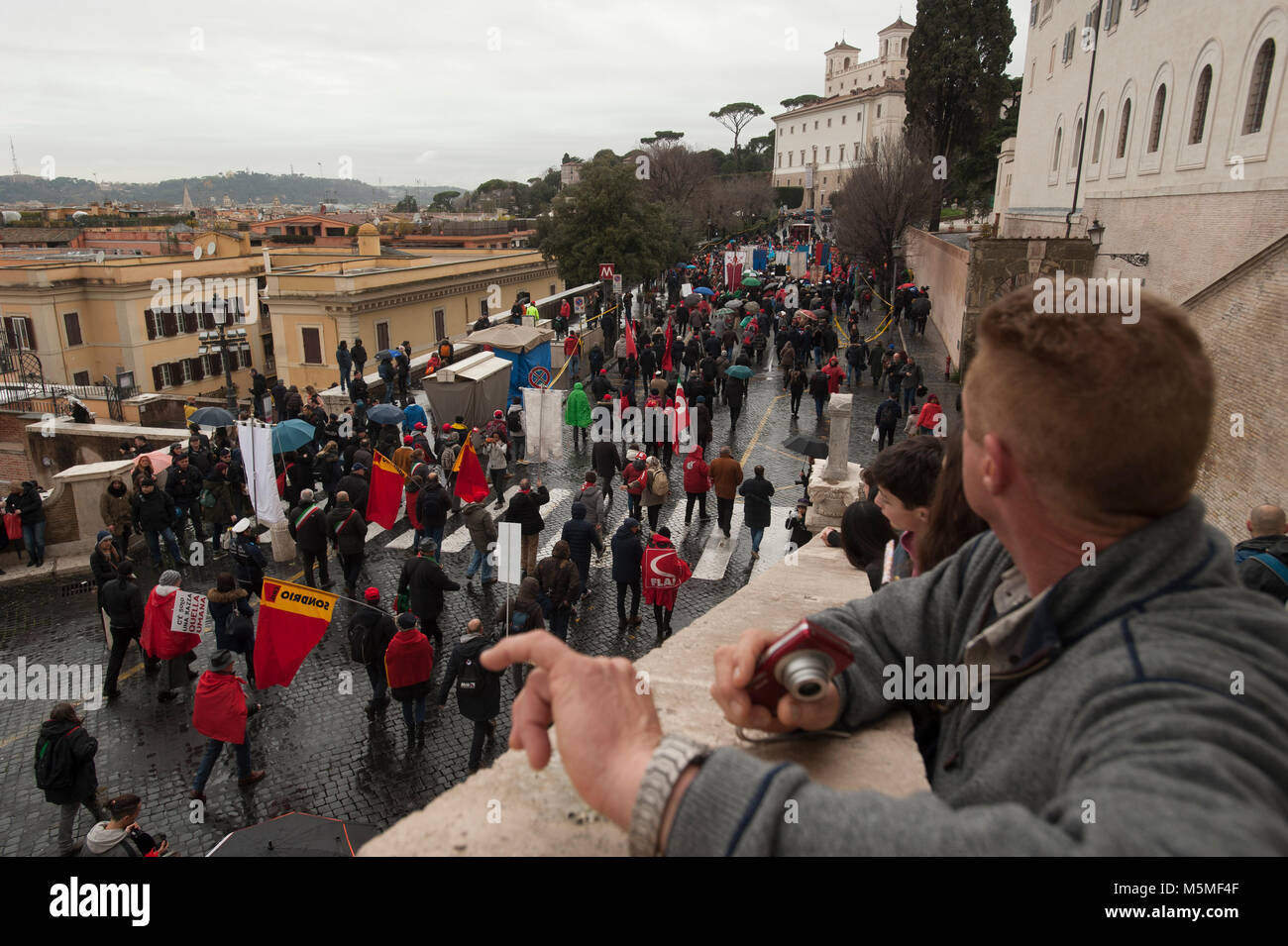 Rome, Italy. 24 February, 2018. Ten days before national elections, 23 ...