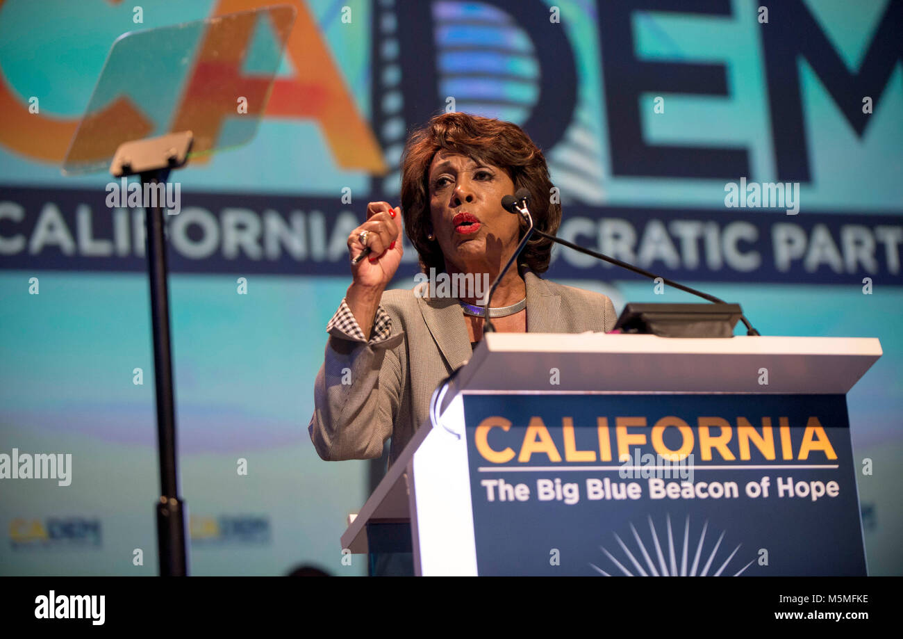San Diego, California, USA. 24th Feb, 2018. Congresswoman MAXINE WATERS ...