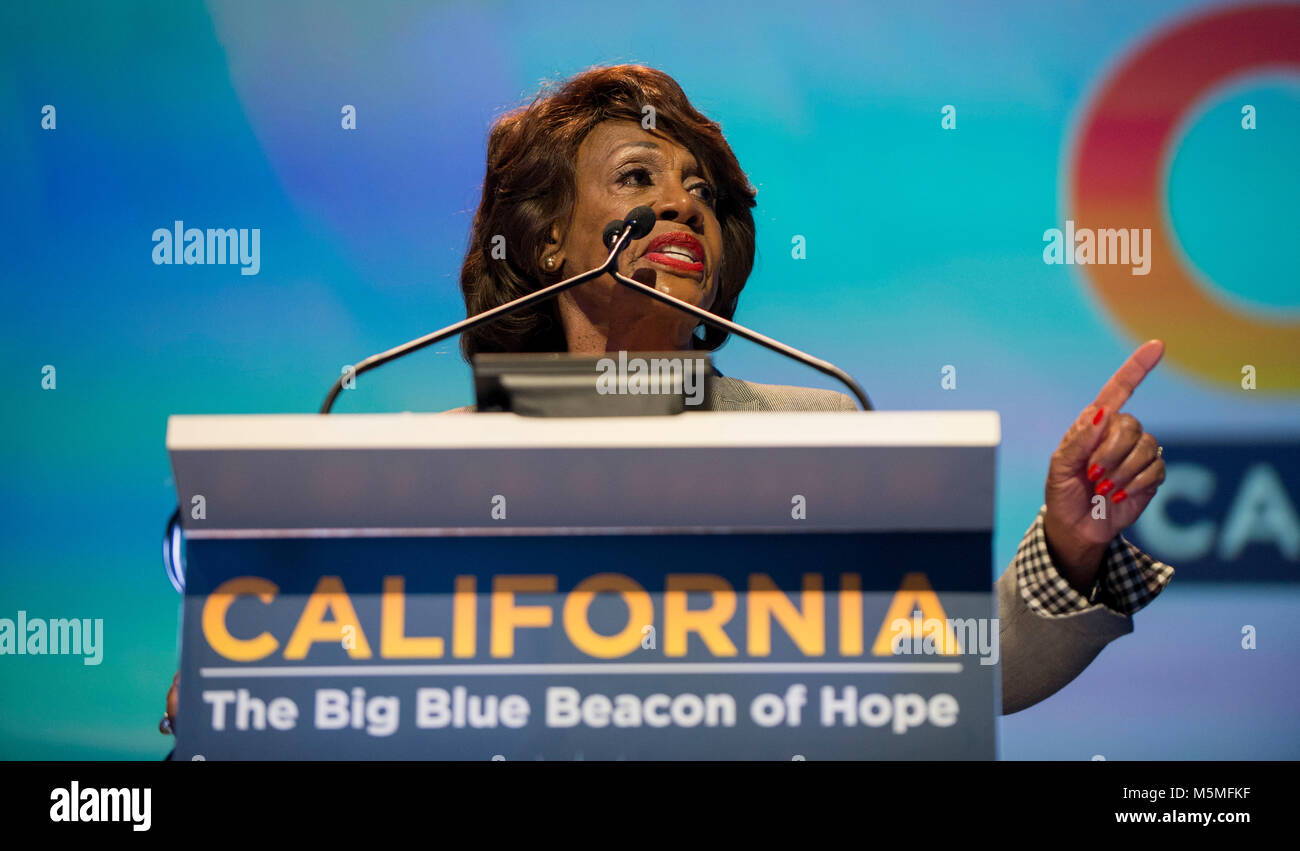 San Diego, California, USA. 24th Feb, 2018. Congresswoman MAXINE WATERS ...