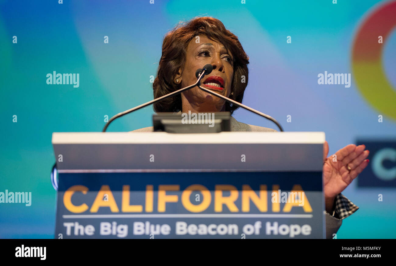 San Diego, California, USA. 24th Feb, 2018. Congresswoman MAXINE WATERS ...