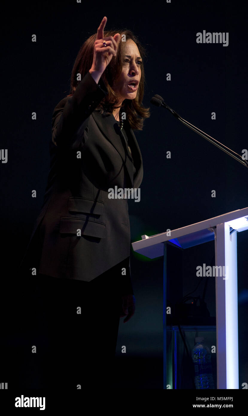 San Diego, California, USA. 24th Feb, 2018. U.S. Senator KAMALA HARRIS ...