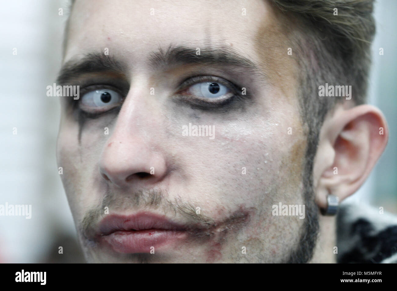 Mallorca, Spain. 24th February, 2018. Zombies have attacked the small ...